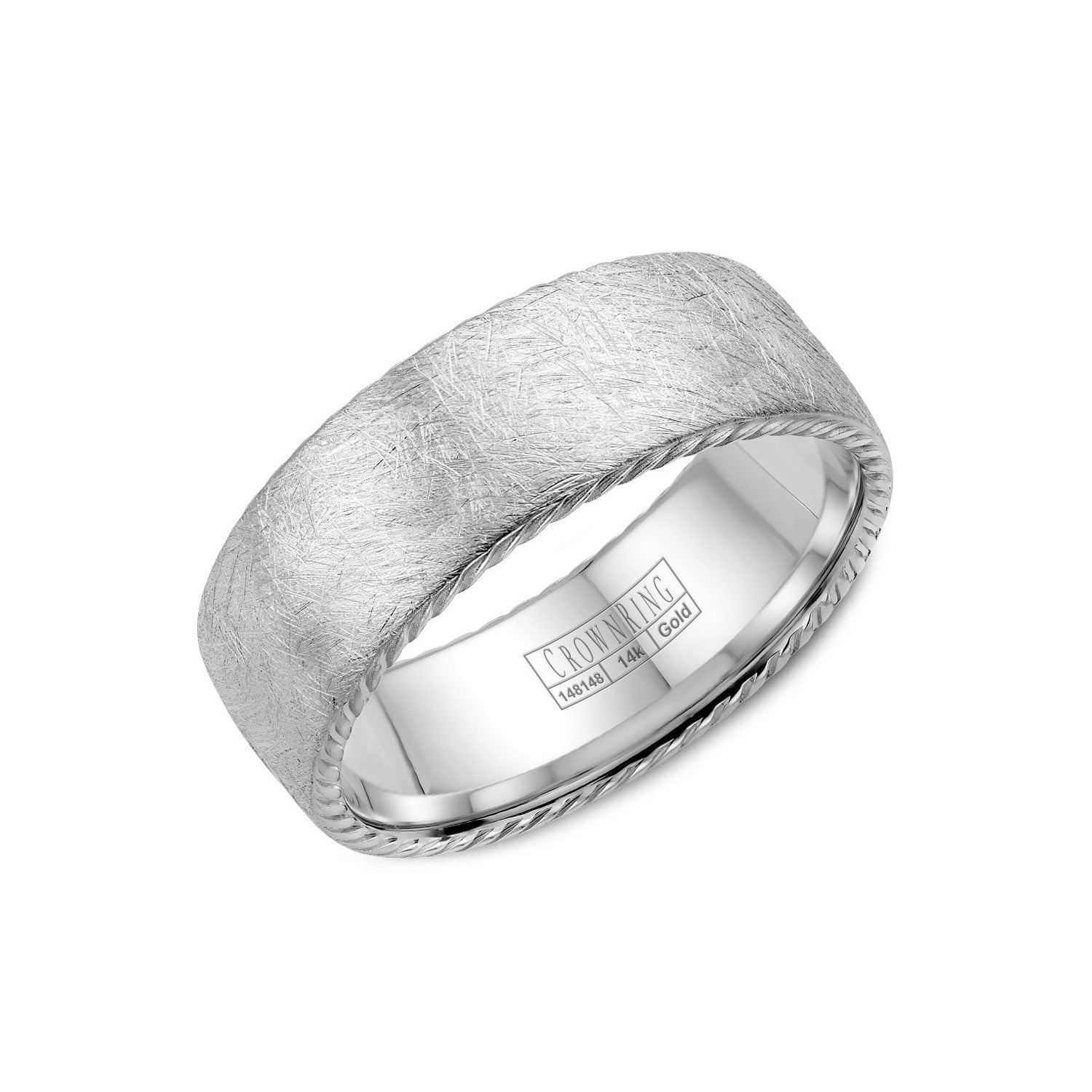 Barmakian CrownRing men s wedding band with rope detailing