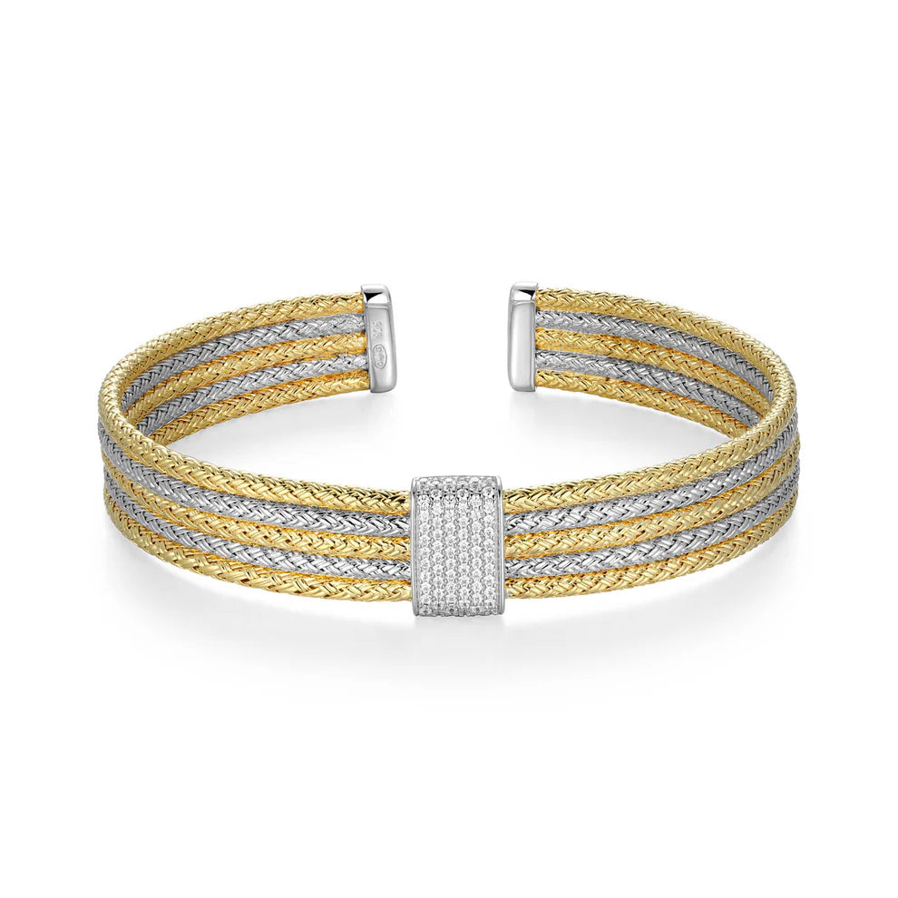 Barmakian | Charles Garnier Silver & 18kt Gold Plated "Duo Luxe" Cuff