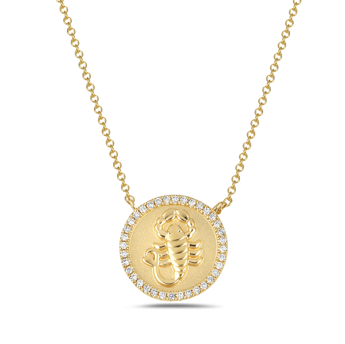 Barmakian | Diamond Scorpio Medallion Necklace